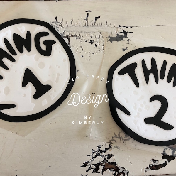 Thing 1 Thing 2 Iron On - Etsy