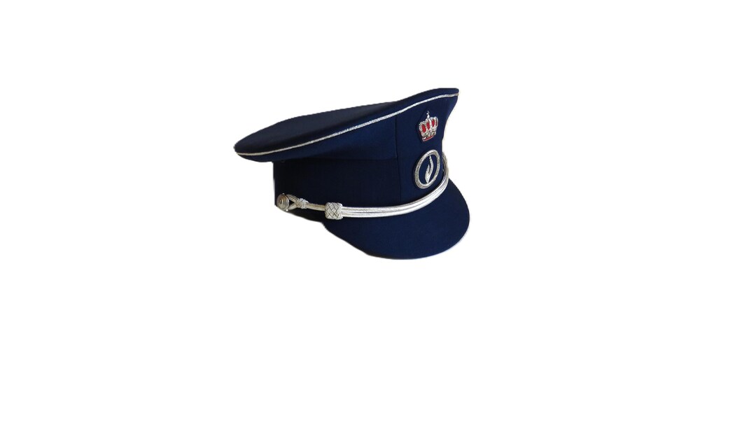 Vintage Belgian Police Cap – POLFEDPOL Officer Hat With Crown Emblem ...