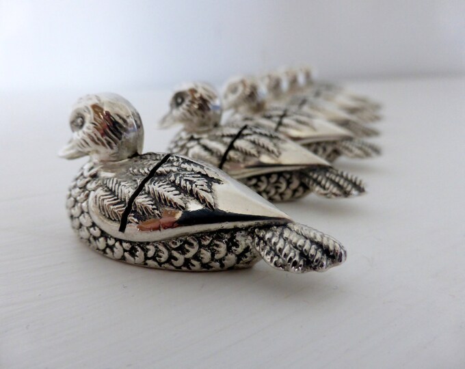 Vintage French Silea, Silver Plated, Duck Place Card Holders, Six - Etsy