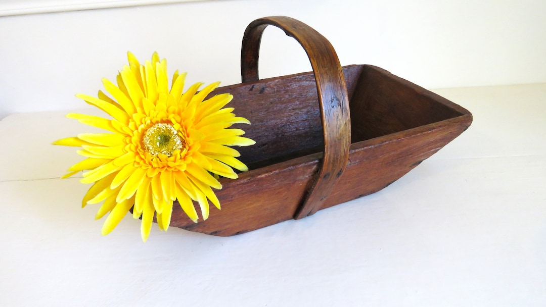 Vintage French Wooden Garden Trug, Hand Crafted Garden Trug - Etsy