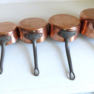 Vintage French Série Spéciale Villedieu Saucepans, 5 Copper Villedieu Pans 2mm - Etsy