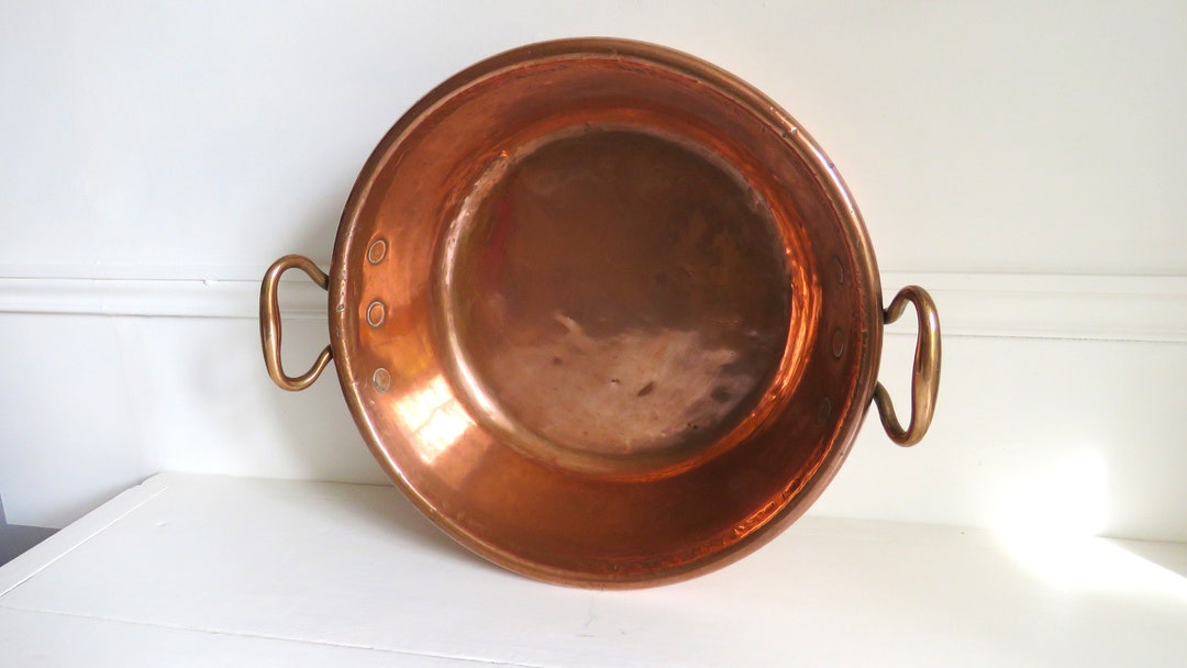 Antique French Copper Preserve Pan, Professional Quality Jam Pan ...