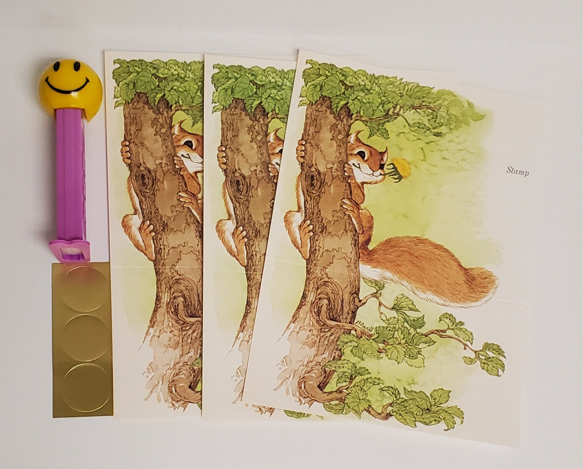 Vintage Current, Inc. Stationery "saucy Squirrel" YOUR CHOICE: Just A ...