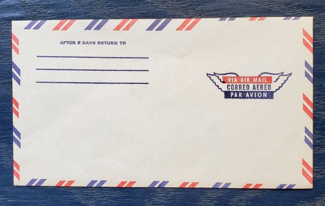 Vintage Air Mail Letter Envelopes Set of 8 New Old Stock - Etsy