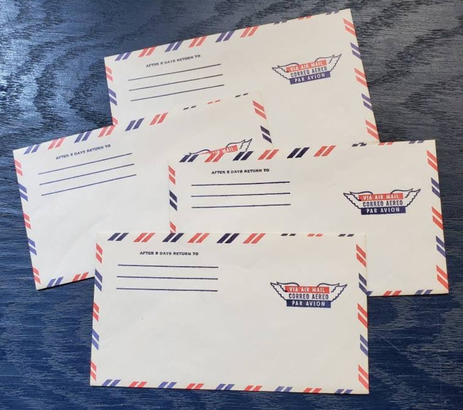 Vintage Air Mail Letter Envelopes Set of 8 New Old Stock - Etsy
