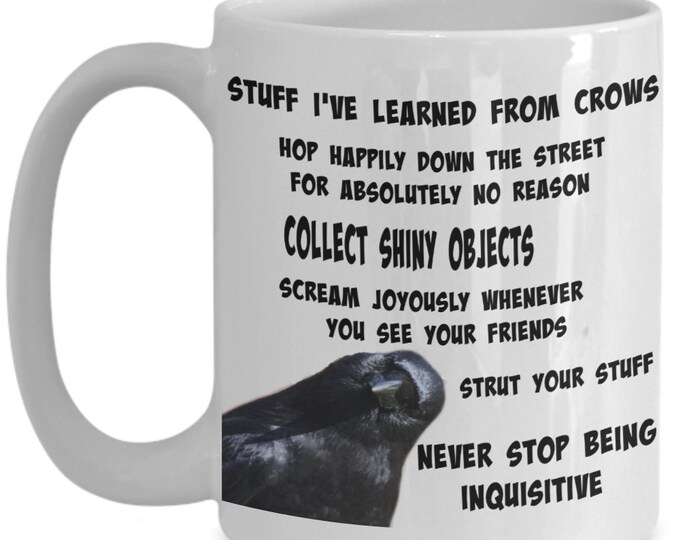 Funny Crow Mug, Crow Lover Gifts, in My Head I'm Thinking About Crows ...