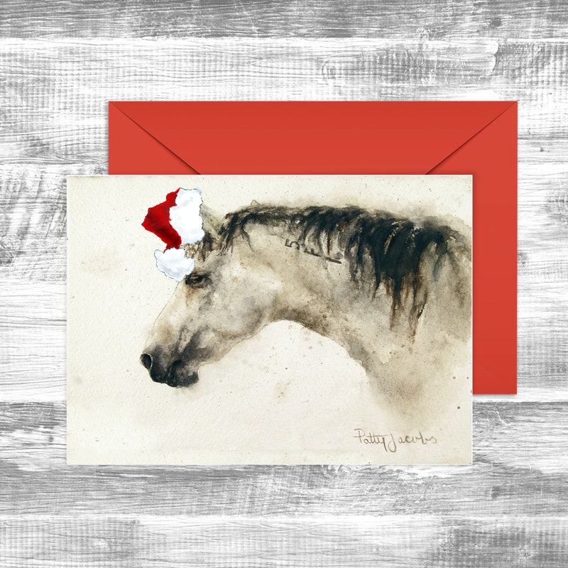 Horse Christmas Card - Etsy