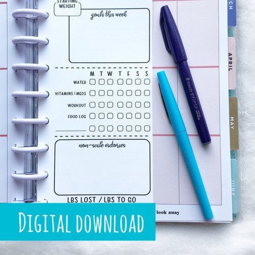 PRINTABLE CLASSIC Happy Planner Mood Tracker Happy Planner - Etsy