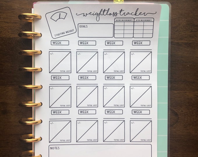 PRINTABLE CLASSIC Happy Planner Reading Log Happy Planner Insert Skinny ...