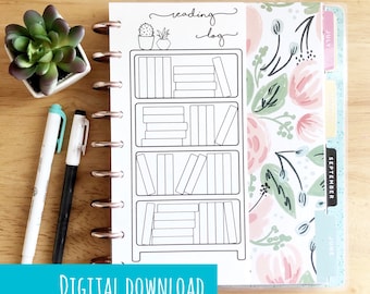 PRINTABLE BIG Happy Planner Reading Log Happy Planner Insert BIG Happy ...