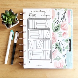 PRINTABLE - CLASSIC Happy Planner Reading Log | Happy Planner Insert ...