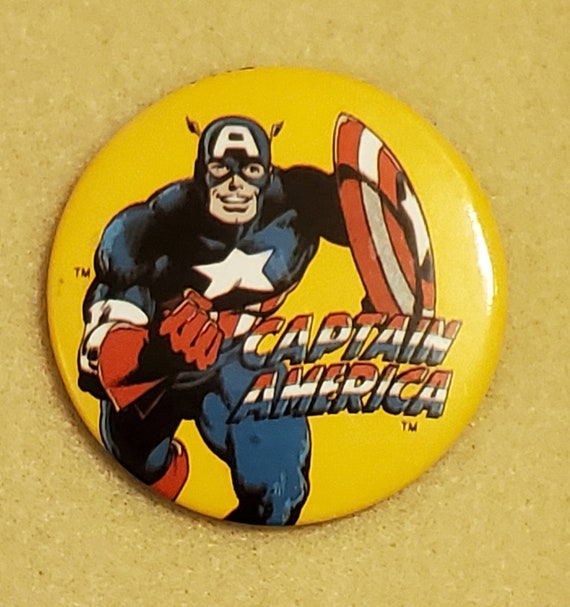 Vintage Super Hero Pin Back Button YOUR CHOICE: Vote … - Gem