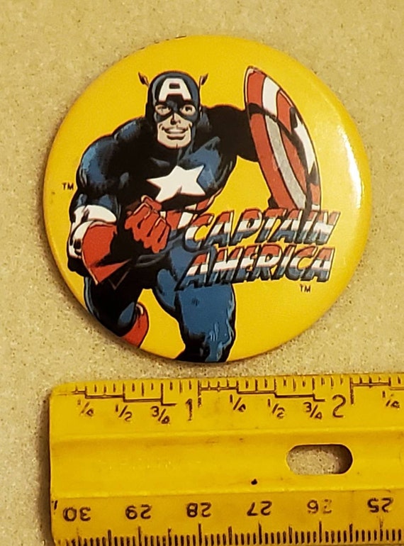 Vintage Super Hero Pin Back Button YOUR CHOICE: Vote … - Gem