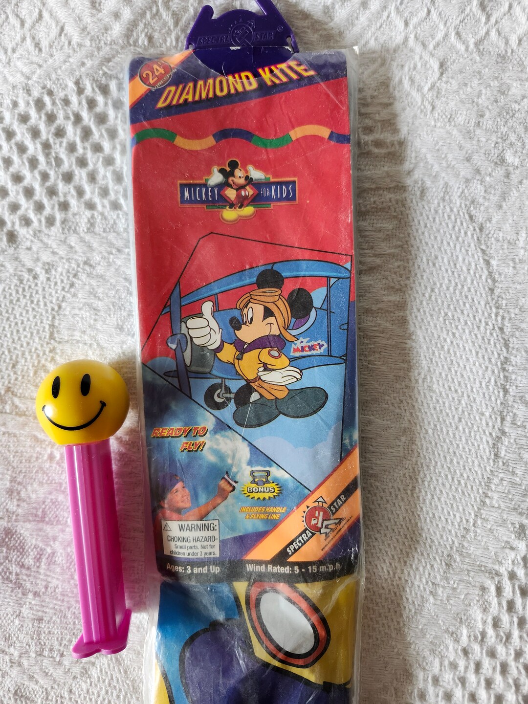 Vintage Mickey Mouse Kite 1997, Mickey for Kids Poly Delta 24 Diamond Kite W/handle, New Old ...