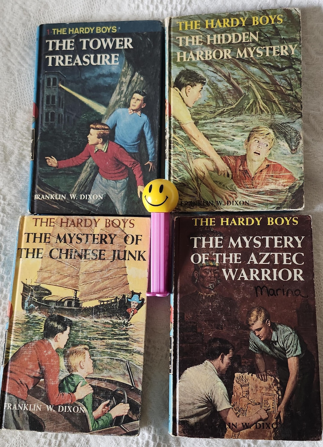 Vintage Hardy Boys Books Lot: # 1, 14, 39, 43 Teen Mystery Books, 1960 ...