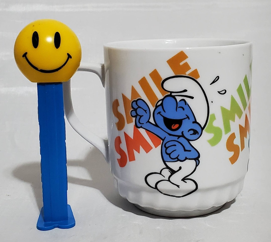 Smurf Porcelain Smile Mug Vintage by Thun, Made in Czechoslovakia 1980 ...