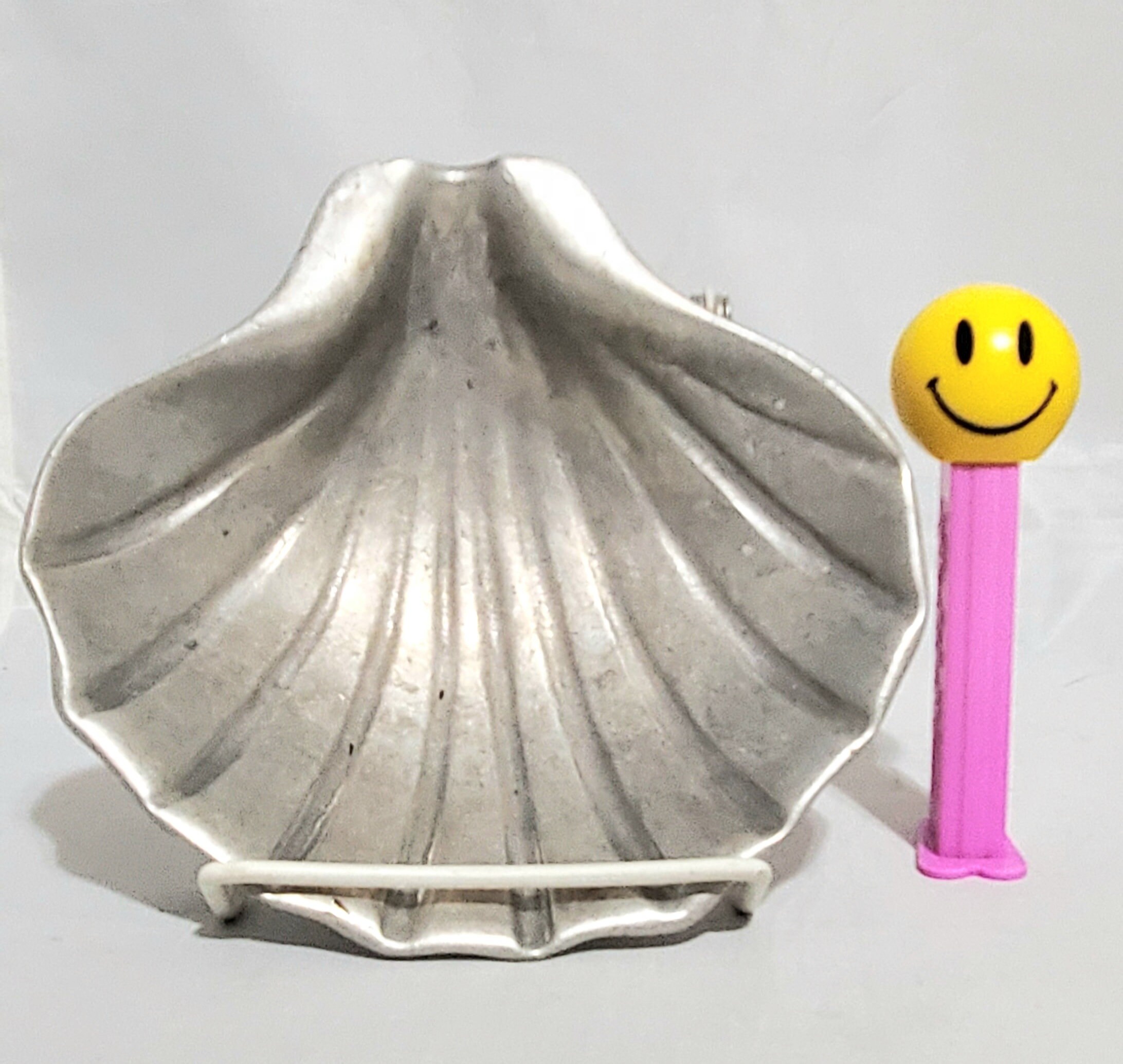 Bruce Fox Signed Cast Aluminum Clam Scallop Shell Bowl Soap Dish Rare 6 ...