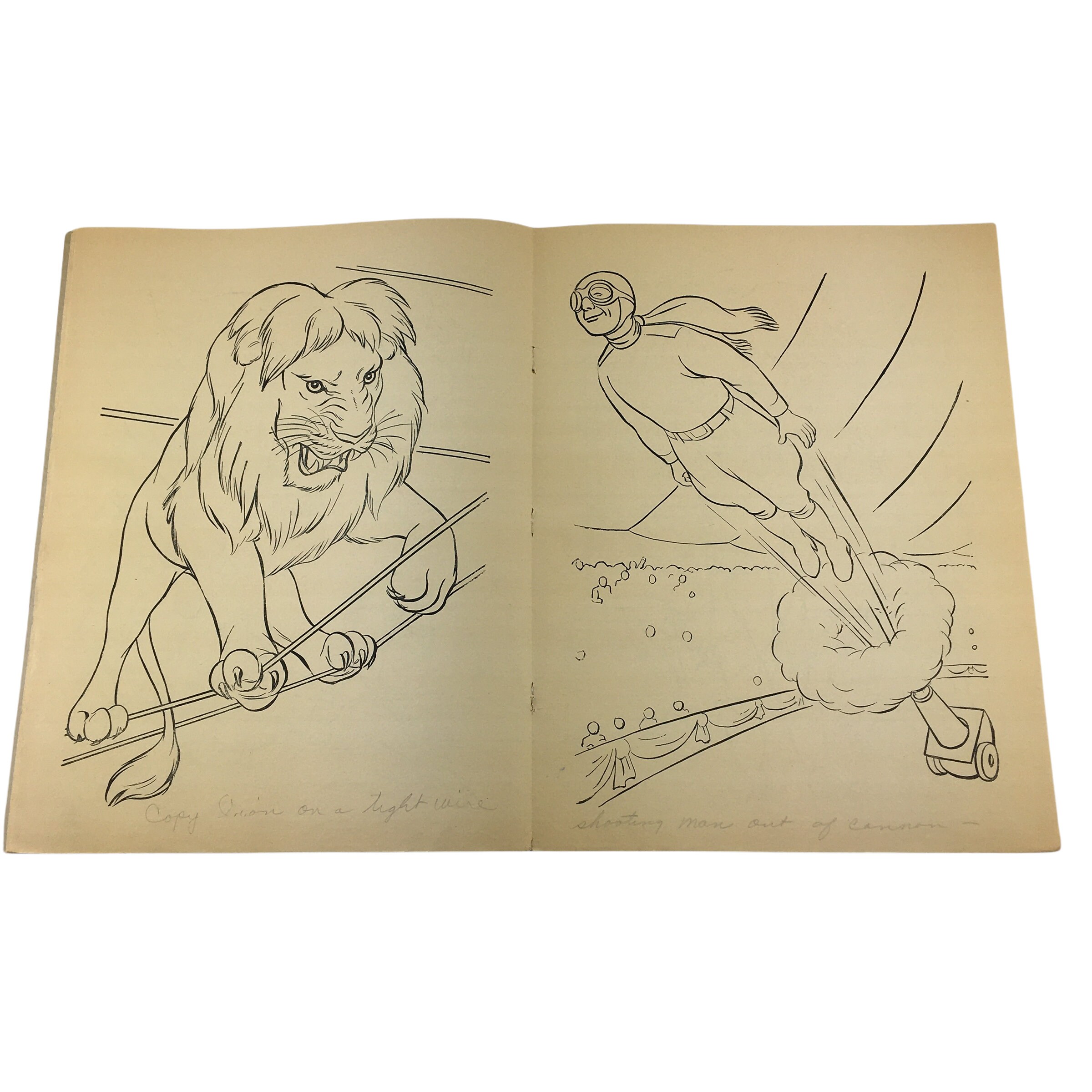 Vintage 1959 Circus Coloring Book Merrill Parade Book - Etsy