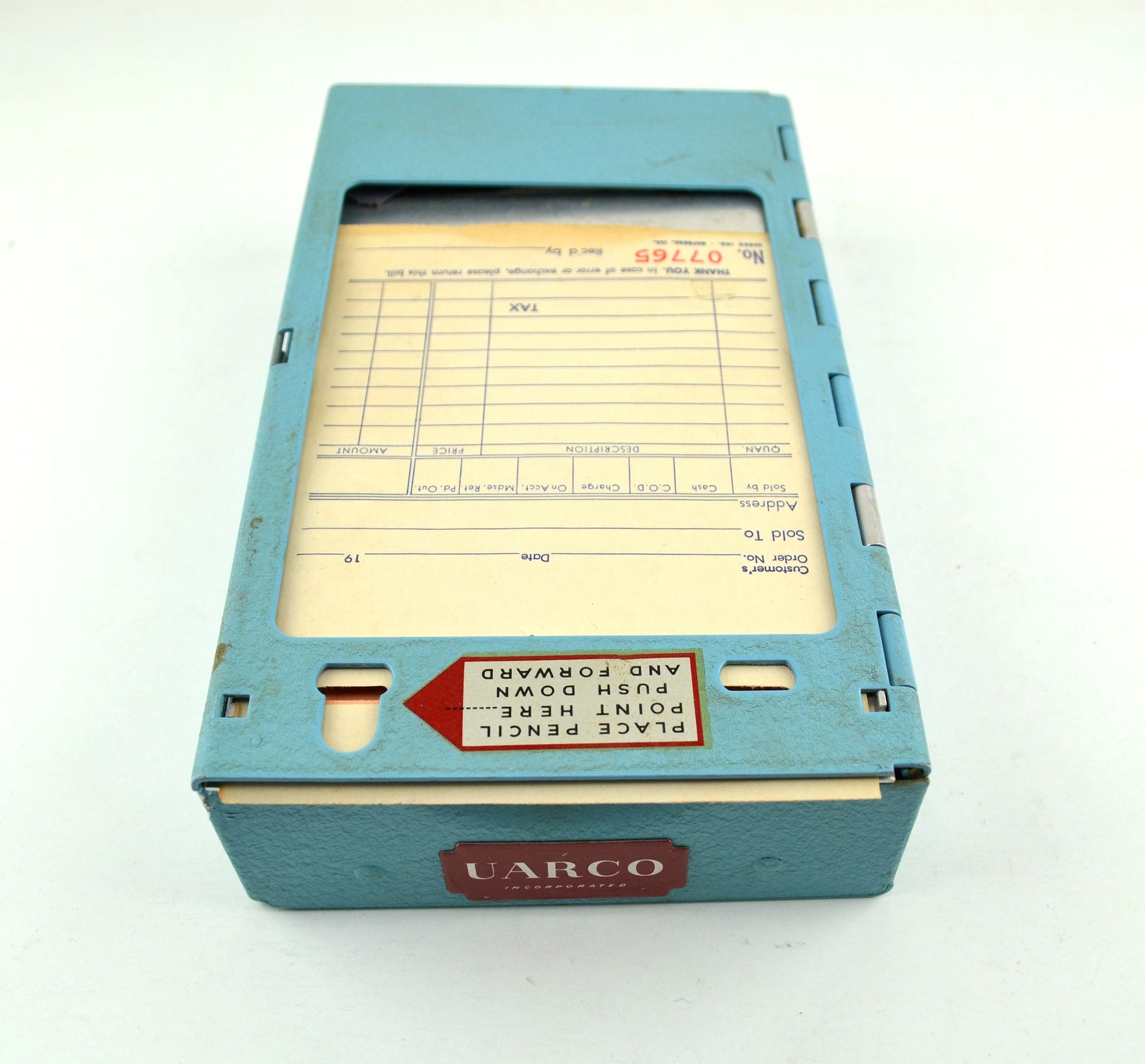 Vintage UARCO Sales Receipt Dispenser Powder Blue Office Desk - Etsy