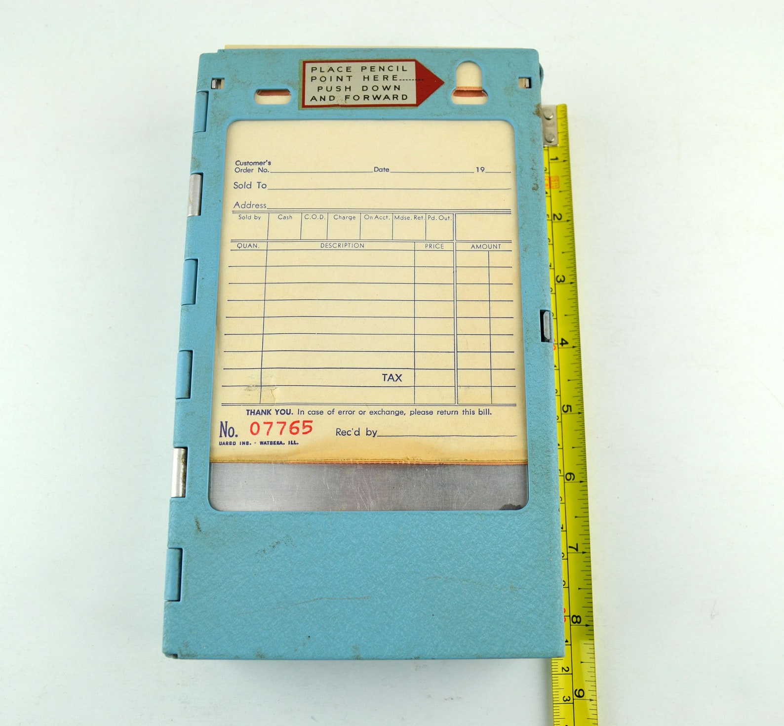 Vintage UARCO Sales Receipt Dispenser Powder Blue Office Desk - Etsy