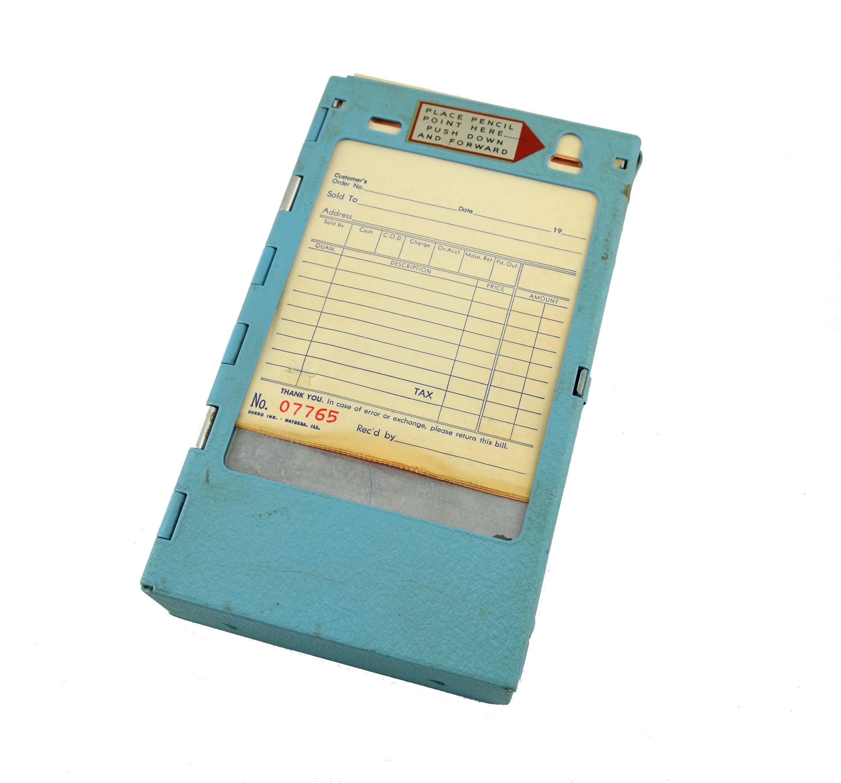 Vintage UARCO Sales Receipt Dispenser Powder Blue Office Desk - Etsy