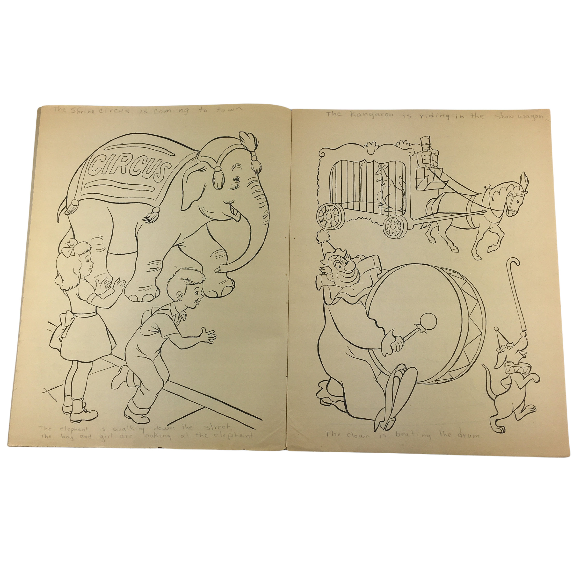 Vintage 1959 Circus Coloring Book Merrill Parade Book - Etsy