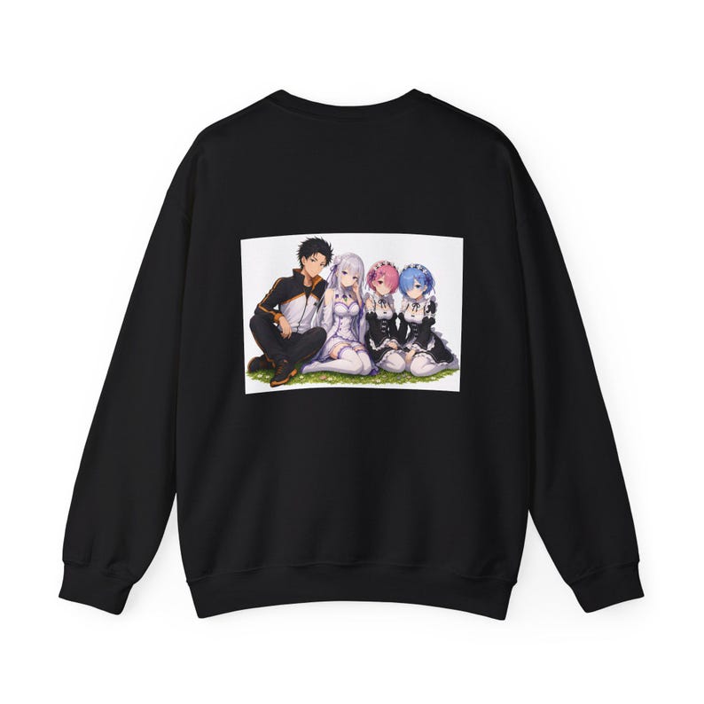 Re - Zero Inspired Anime Couple Embrace Sweatshirt – Romantic Digital ...