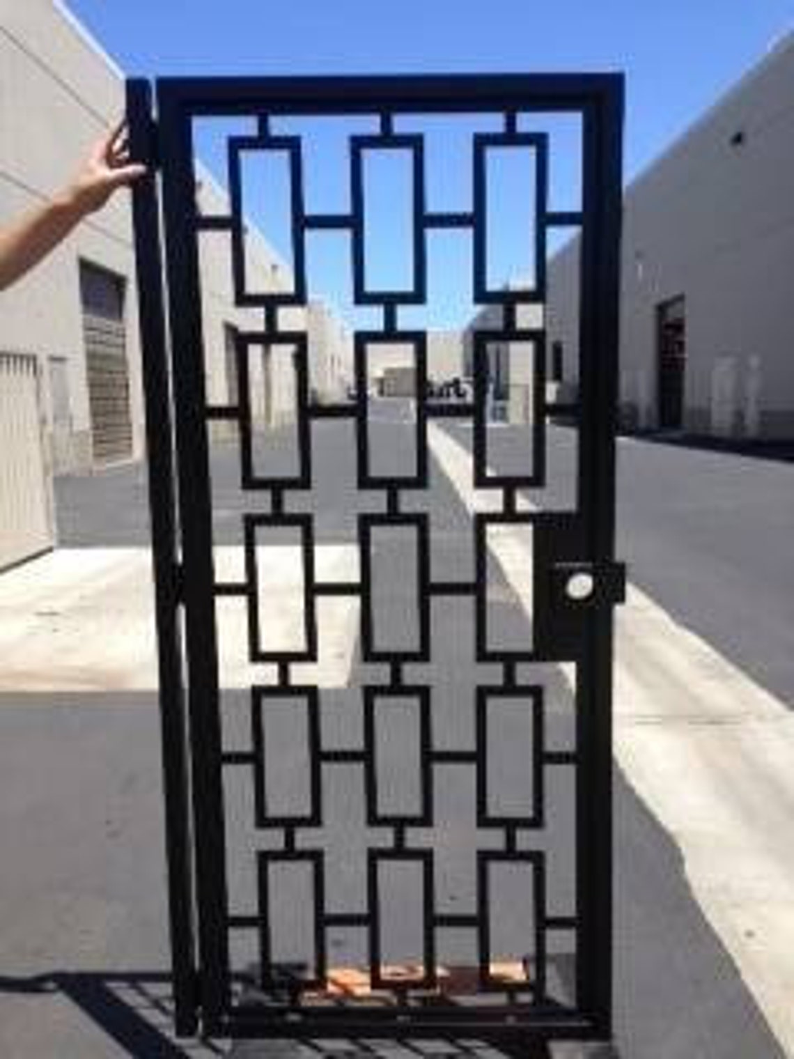 Contemporary Gatemodern Metal Gate Custom Art Pedestrian | Etsy