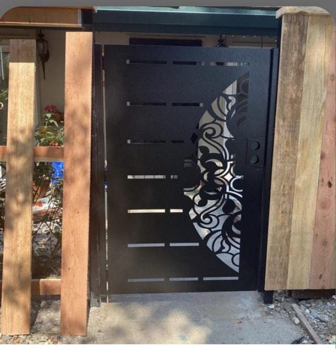 Handcrafted Steel Entry Gate: Custom Metal Garden Gate - Etsy