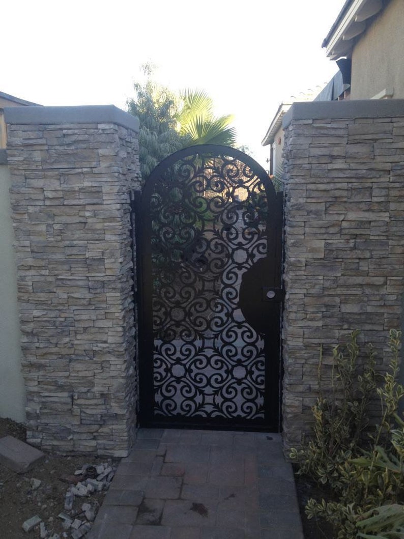 Metal Gatemodern Metal Gate Custom Art Pedestrian Walk Thru | Etsy