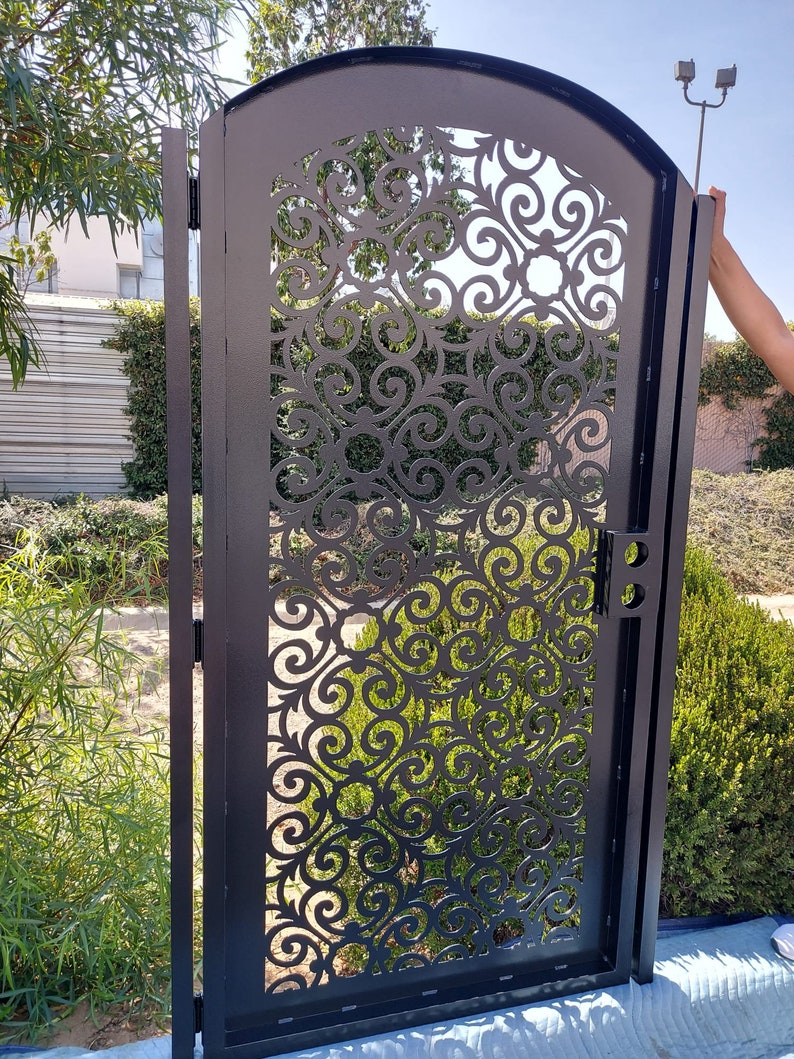 Metal Gatemodern Metal Gate Custom Art Pedestrian Walk Thru - Etsy