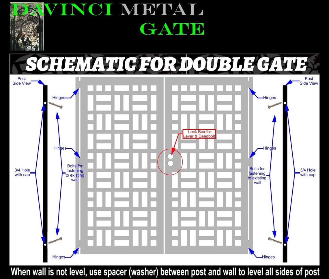 Contemporary Dual Entry Metal Gate Ornamental Iron Garden - Etsy