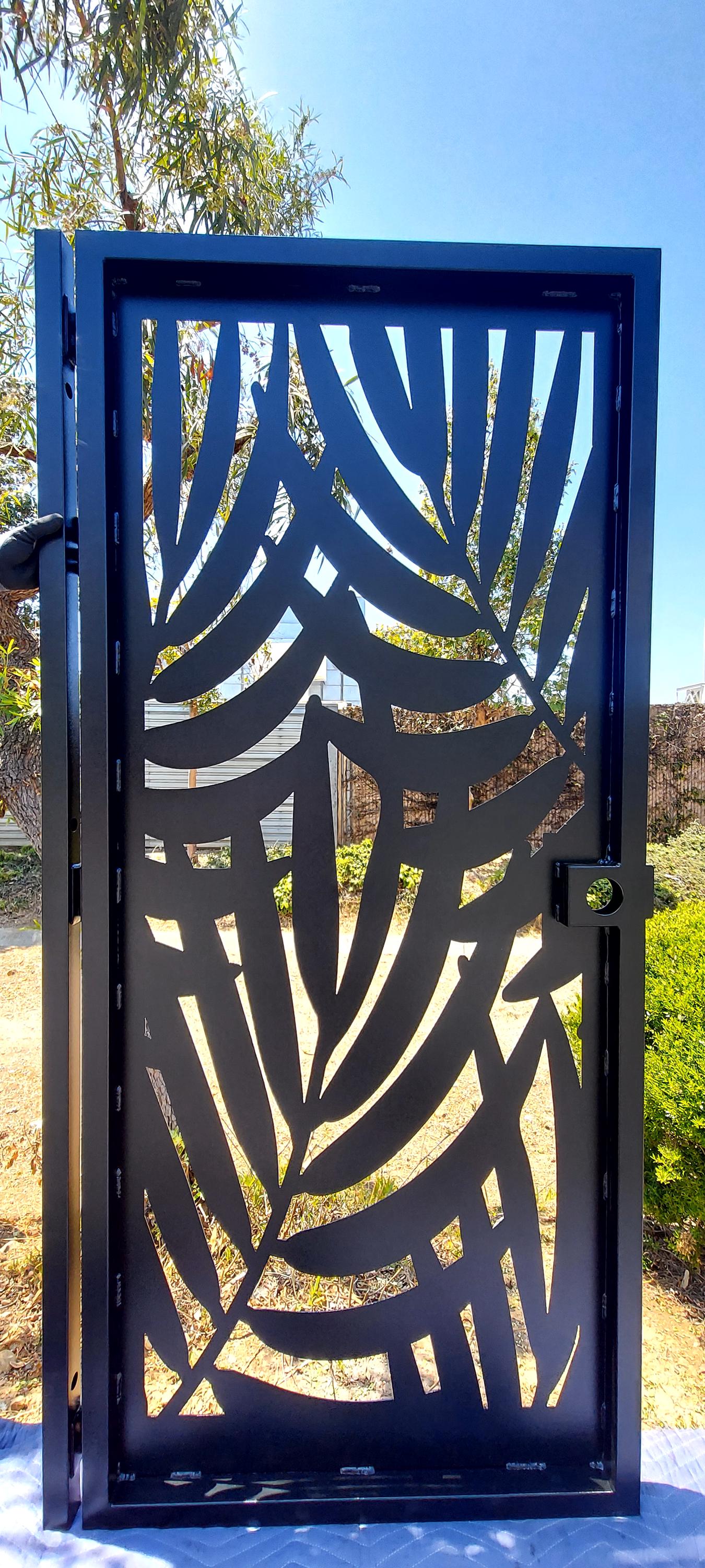 Contemporary Modern Metal Gate, Modern Metal Gate, Custom Size Art ...