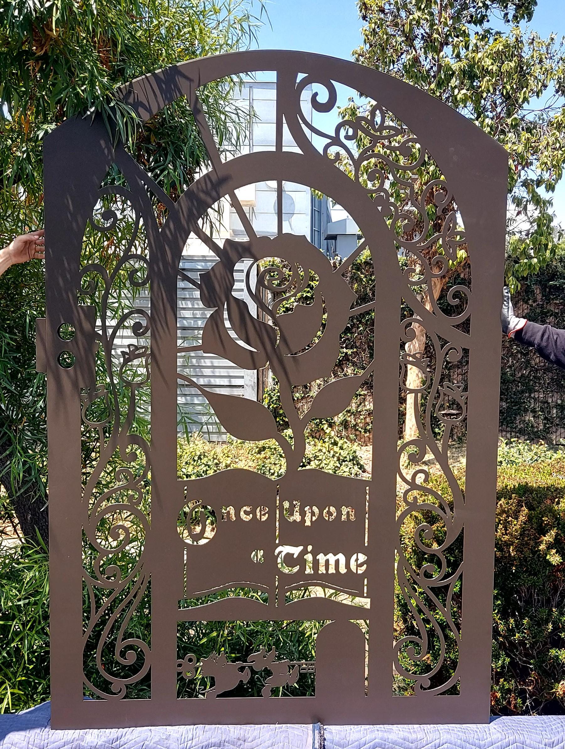 Metal Gate Art Steel Garden Pedestrian Walk Thru Entry Gates 46" X 5 ...