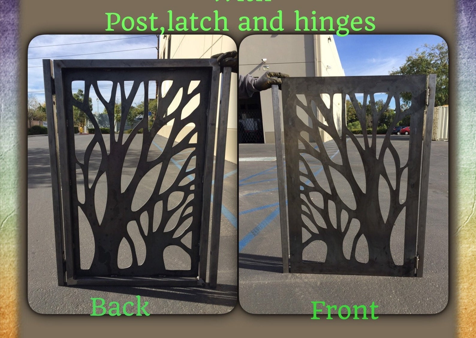 Contemporary Modern Metal Gate,modern Metal Gate , Custom Size Art ...