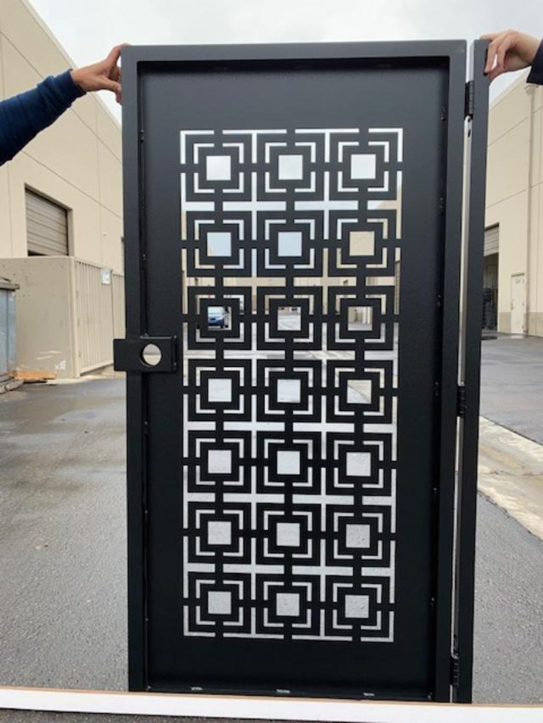 Contemporary Modern Metal Gate, Urban Gate, Custom Size Art Pedestrian ...