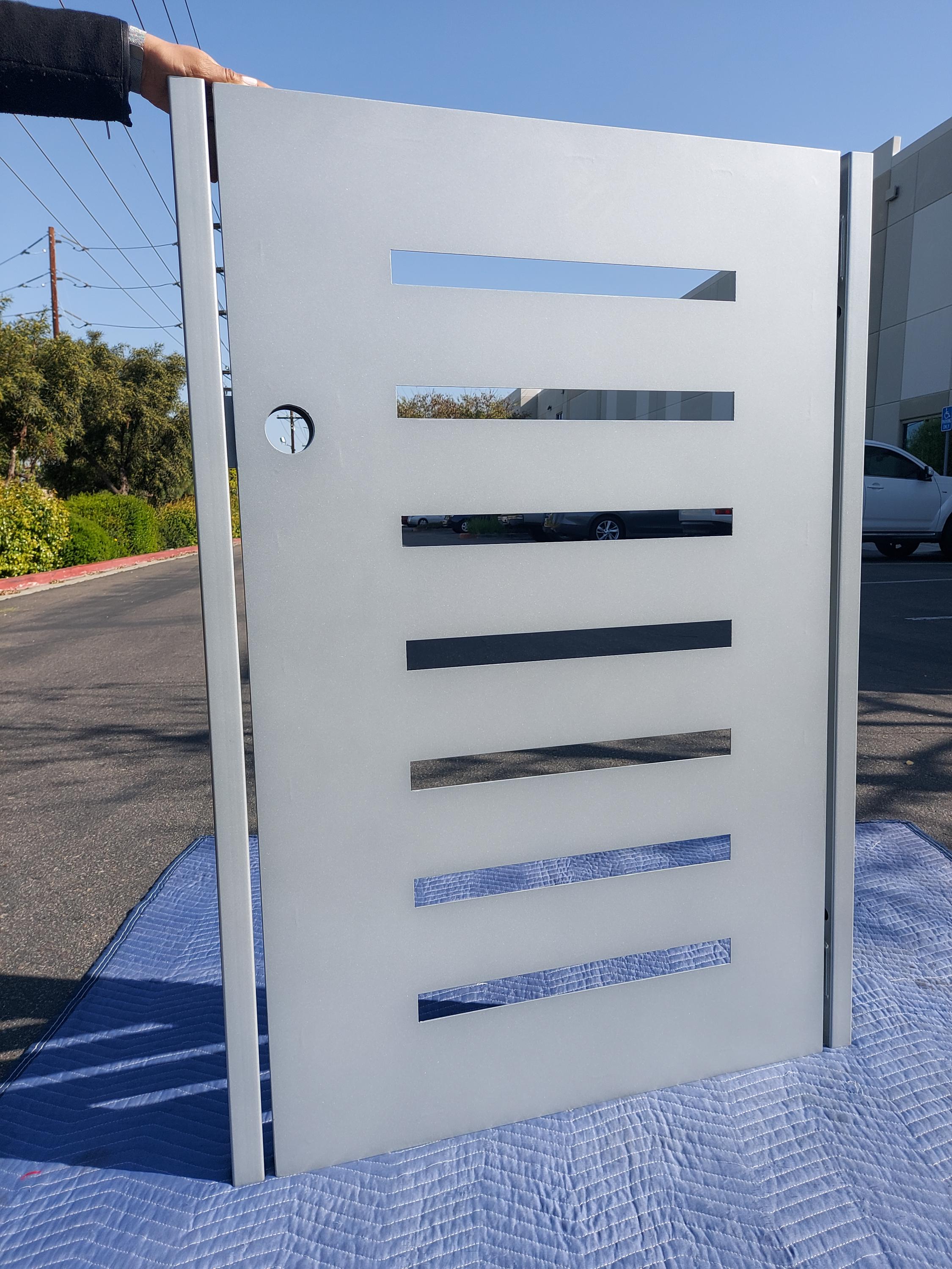 Privacy Metal Gate, Modern Metal Gate, Custom Art Pedestrian Walk Thru ...