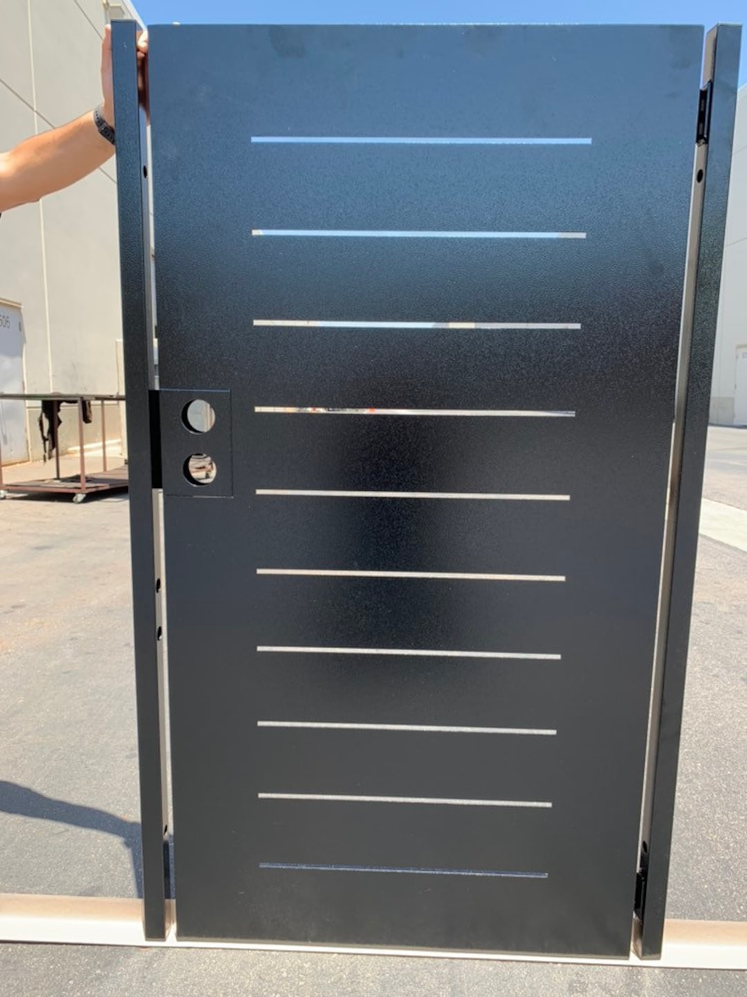 Privacy Metal Gate, Modern Metal Gate, Custom Art Pedestrian Walk Thru ...