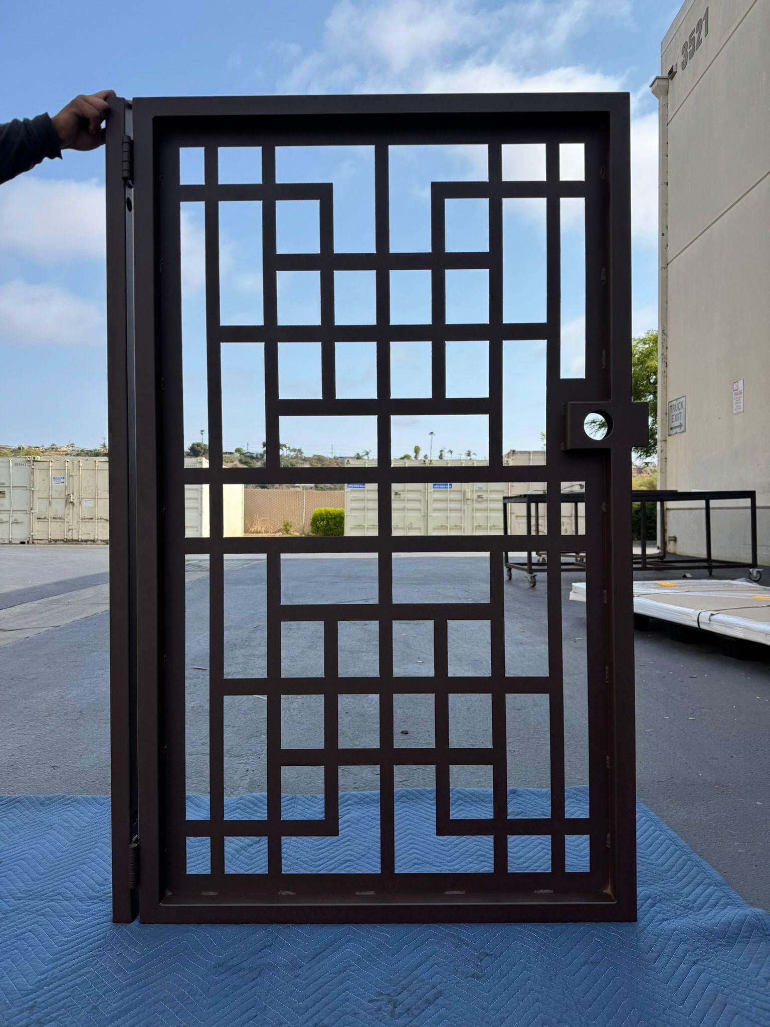 Privacy Gate for Side Courtyard | Steel Gate | Pedestrian Iron Gate ...