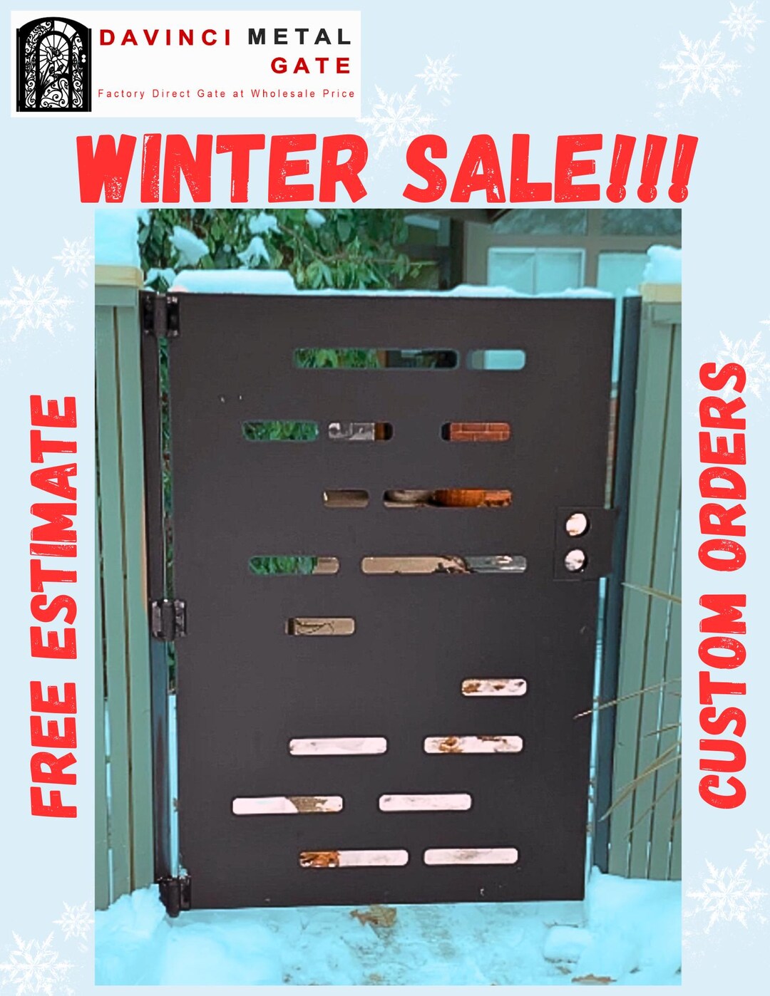 Yard Metal Gateᅵside Alley Gateᅵpool Steel Gateᅵgarden Gateᅵgeometric ...