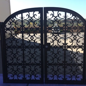 Contemporary Dual Metal Gate, Modern Metal Gate, Custom Size Art ...