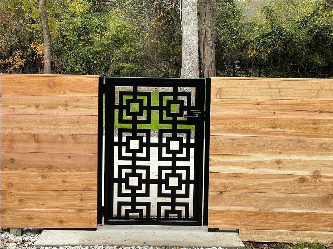 Contemporary Modern Metal Gate, Modern Metal Gate, Custom Size Art ...