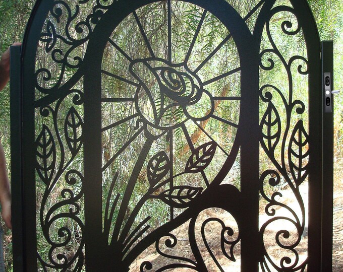 Metal Gate Art Steel Garden Pedestrian Walk Thru Entry Gates 46" X 5 ...