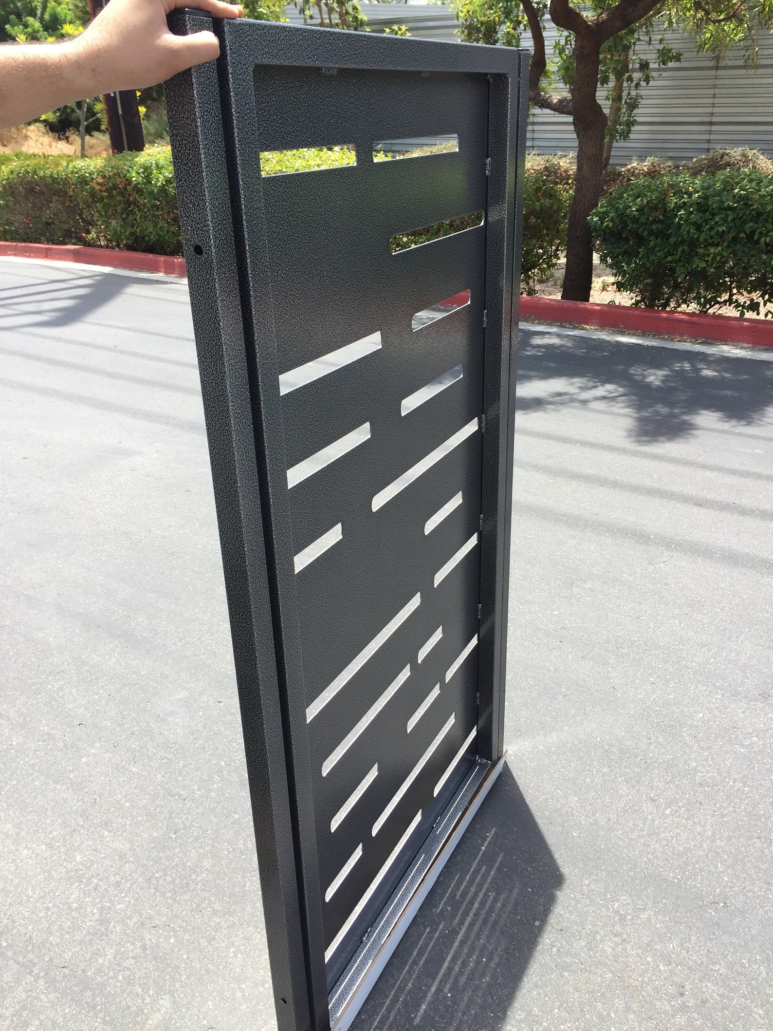 Contemporary Modern Metal Gate, Modern Metal Gate, Custom Size Art ...