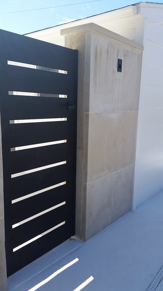 Privacy Metal Gatemodern Metal Gate Custom Art Pedestrian - Etsy