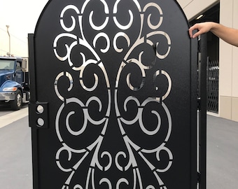 Modern Metal Gate custom Art Pedestrian Walk Thru Entry Iron | Etsy
