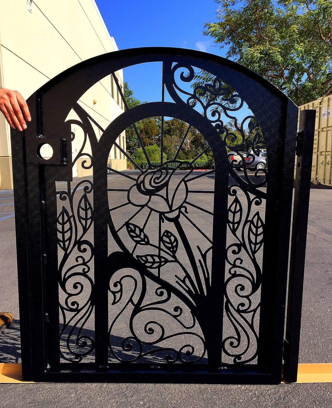 Contemporary Modern Metal Gate, Modern Metal Gate, Custom Size Art ...