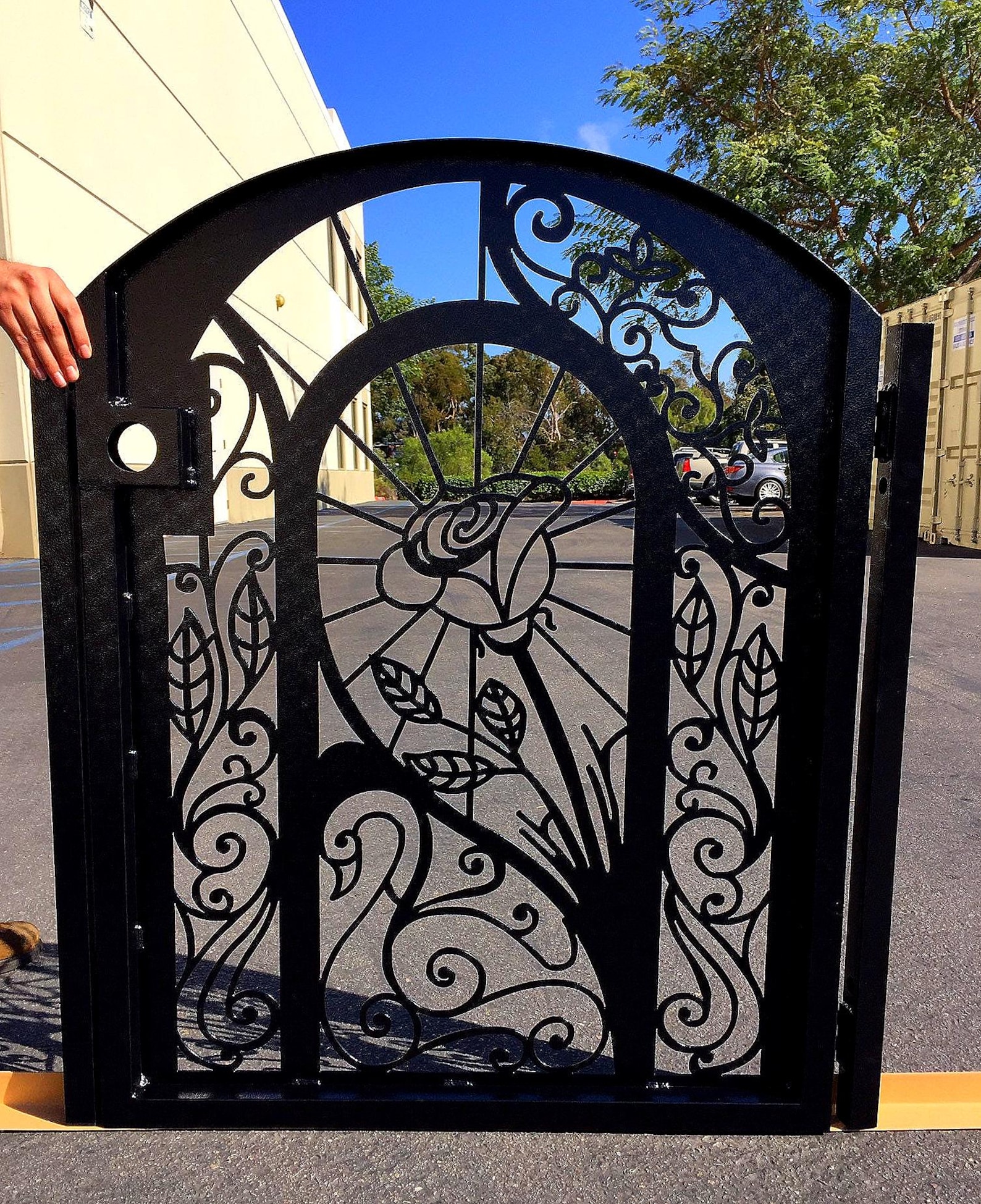 Contemporary Modern Metal Gate, Modern Metal Gate, Custom Size Art ...