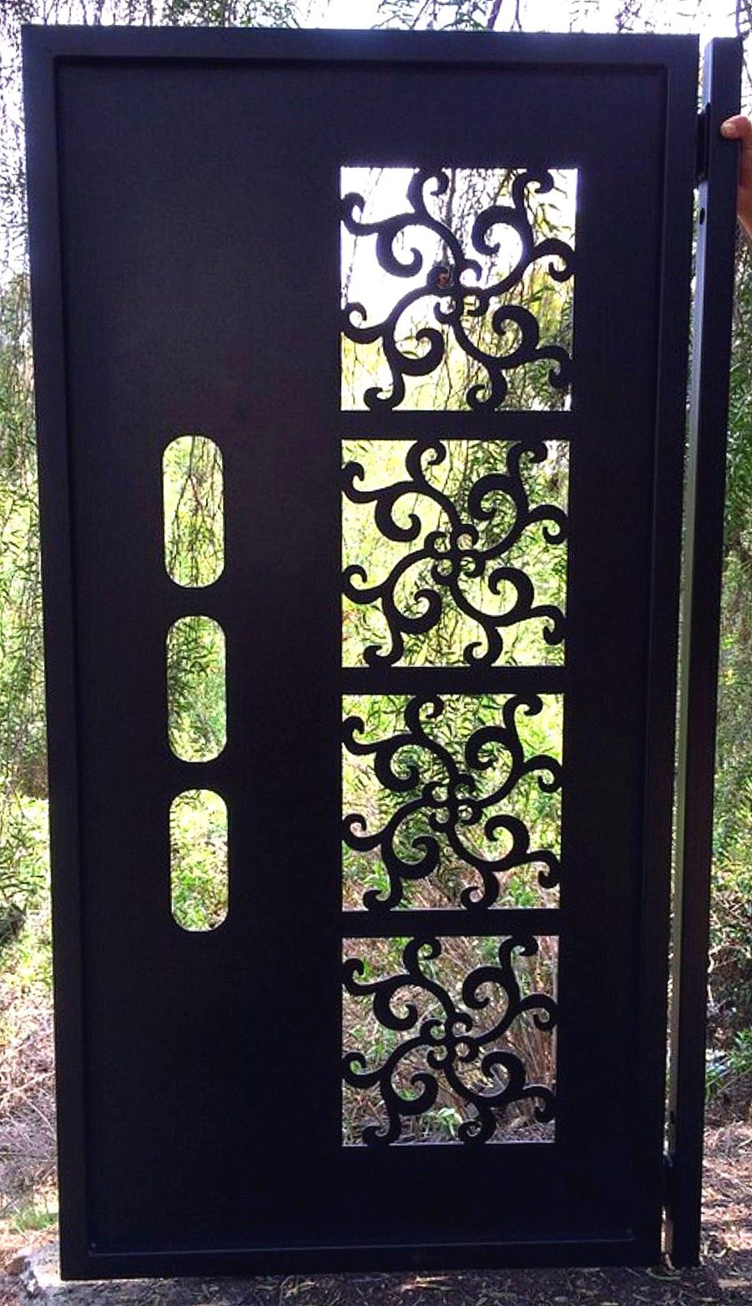 Contemporary Modern Metal Gate, Modern Metal Gate, Custom Size Art ...