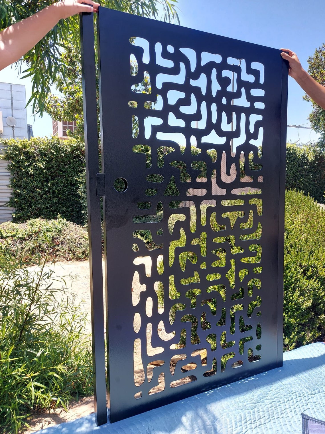 Contemporary Modern Glyph Metal Gate Modern Metal Gate - Etsy